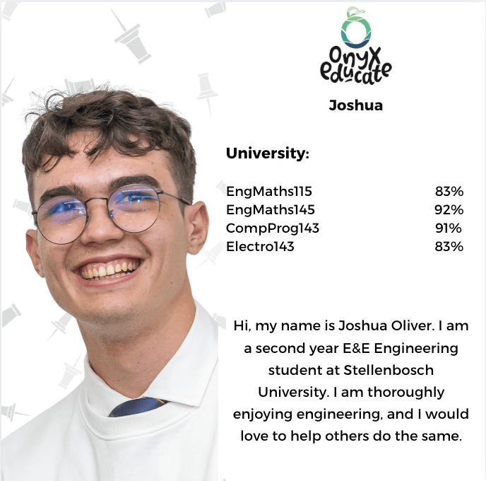 1 Lesson with Joshua O – Onyx Educate Tutoring